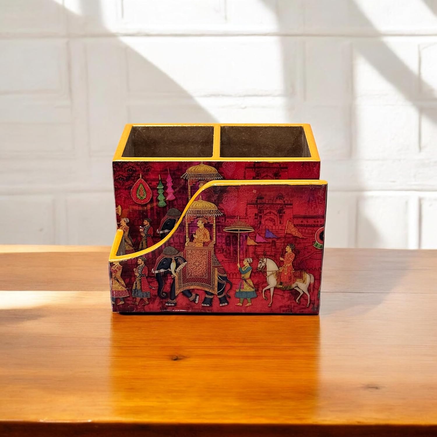 Maharaja MDF Spoon Cutlery with Tissue Holder Stylish Desk Organizer ...